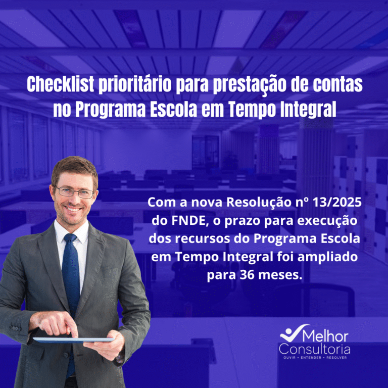 Checklist prioritário para prestação de contas no Programa Escola em ...